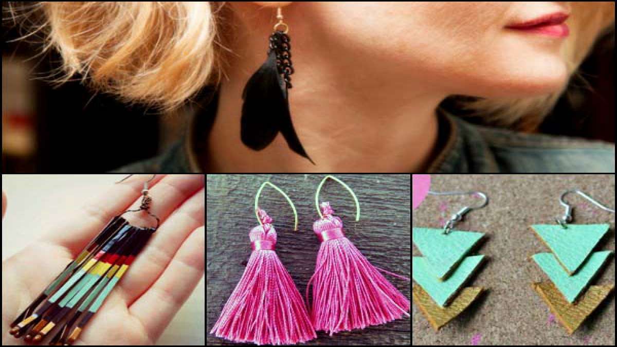 9 Easy Ideas To Make Your Own Cute Earrings At Home - Boldsky.com