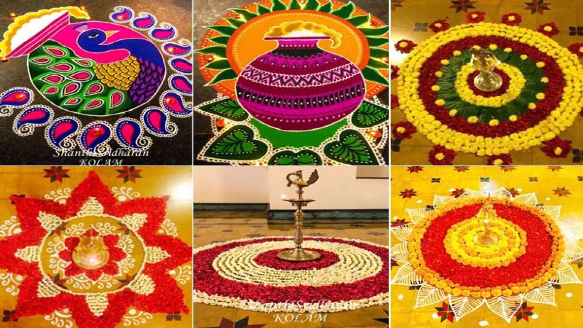 Simple Flower Rangoli Designs Onam | Best Flower Site