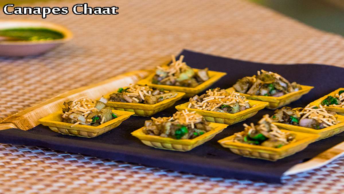 Canapes Chaat Recipe | Quick Canape Bites | Chaat Basket Recipe ...