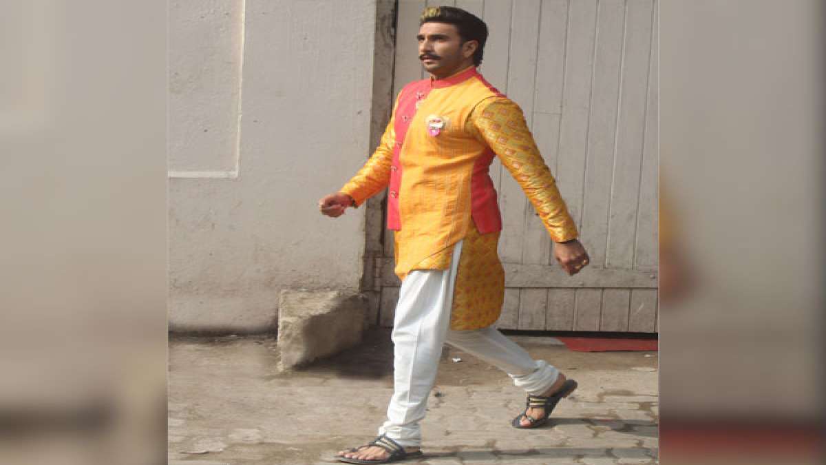 Gully Boy Actor Ranveer Singh In A Quirky Yellow Orange Traditional ...