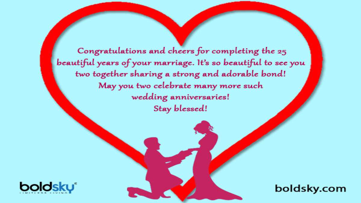 25th Wedding Anniversary Wishes Quotes And Images For Couples