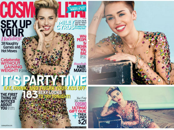 Miley Cyrus On Cosmopolitan Magazine Cover - Boldsky.com