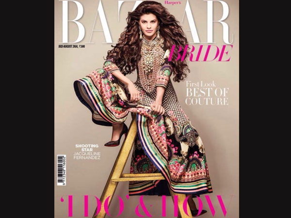 Jacqueline Fernandez: Bazaar Bride For July 2014 - Boldsky.com
