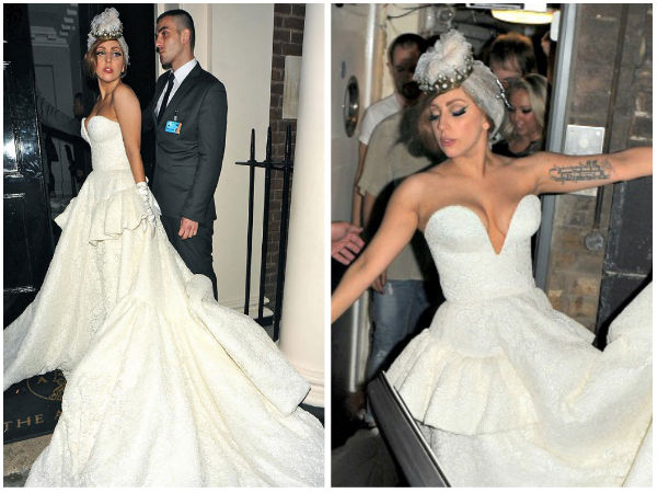Lady Gaga Blushes In Red As An Indian Bride - Boldsky.com