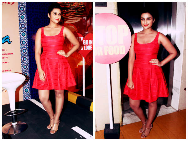 Parineeti Looks Red Hot In Mini Dress - Boldsky.com