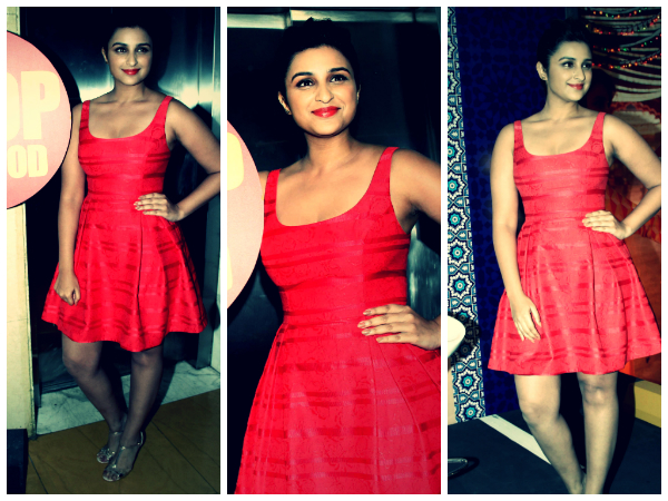 Parineeti Looks Red Hot In Mini Dress - Boldsky.com