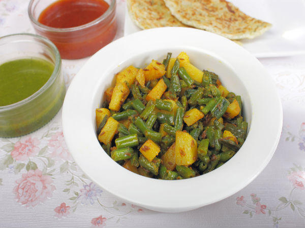 Quick Aloo Beans Sabzi For Working People - Boldsky.com