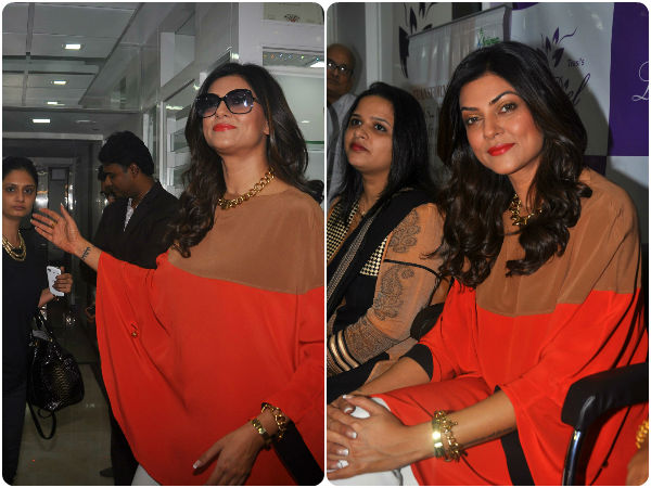 Sushmita Sen Looks Zesty In Colour Block - Boldsky.com
