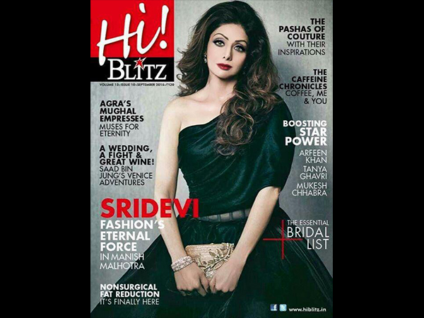 HI! Blitz Magazine Looks Smoking Hot: Sridevi Is The Cover Girl ...