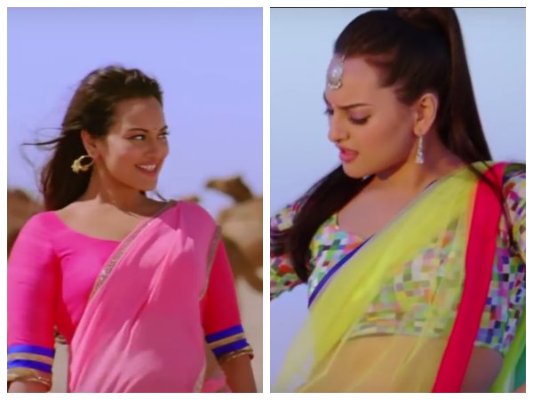 Sonakshi Sinha's Sexy Half Saree Wardrobe From R.. Rajkumar - Boldsky.com