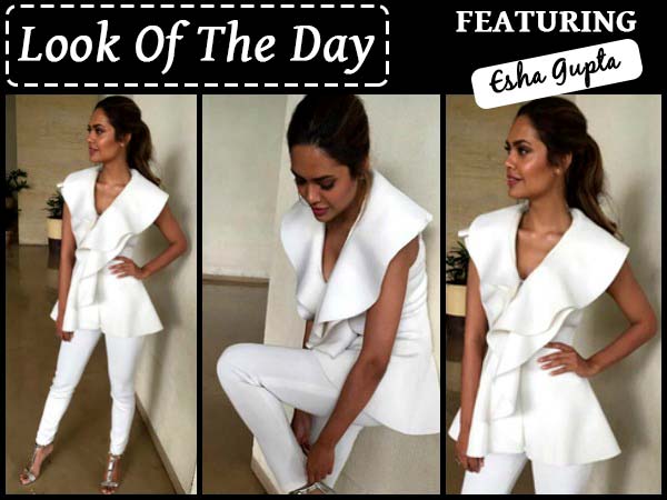 We Can't Stop Looking At Esha Gupta's White Pantsuit & We Bet You Won't ...