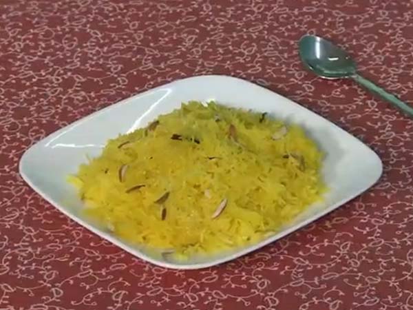 Sweet Rice Recipe For Durga Puja | Rice Kesari Bath For Navratri | Easy ...
