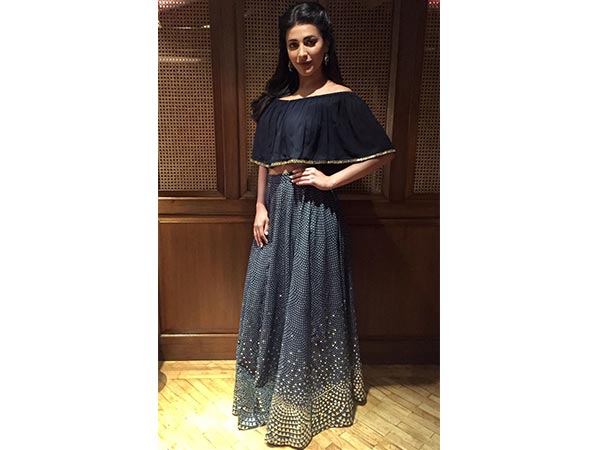 Shruti Hasaan Keeps It Cool In A Riddhi Mehra Lehenga - Boldsky.com