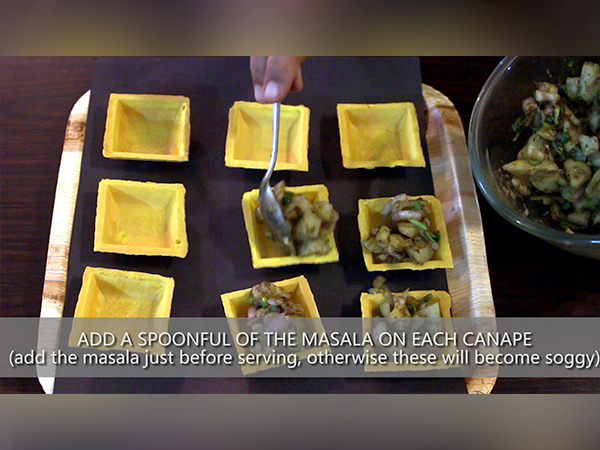 Canapes Chaat Recipe | Quick Canape Bites | Chaat Basket Recipe ...