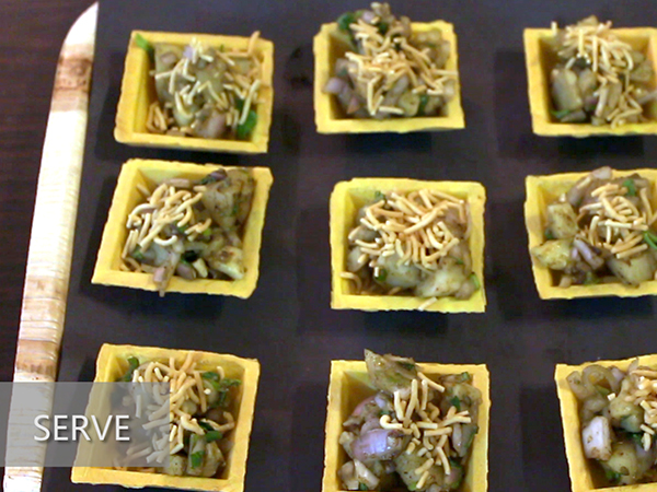 Canapes Chaat Recipe | Quick Canape Bites | Chaat Basket Recipe ...