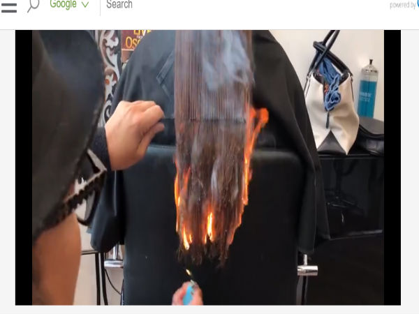 Video Of Stylist Setting His Client’s Hair On Fire - Boldsky.com