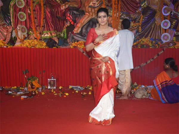 Kajol Sari Traditional Bengali Look For Durga Puja Photoshoot - Boldsky.com