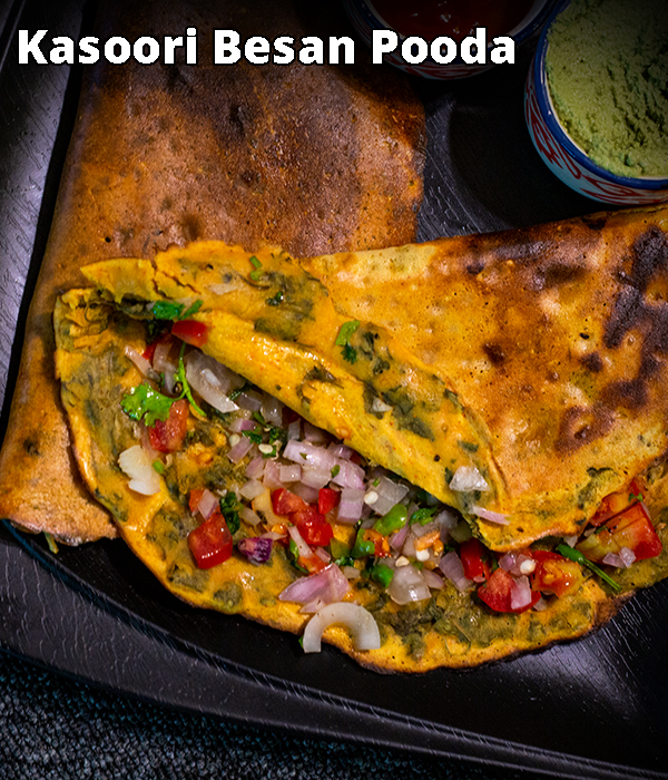 Kasoori Besan Pooda Recipe | How To Make Kasoori Besan Pooda |Kasoori ...