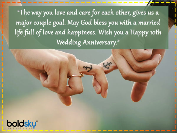 Quotes Wishes And Images For 10th Wedding Anniversary Boldsky