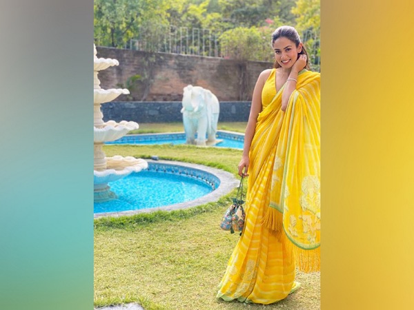 Mira Rajput In A Yellow Saree And Purple Lehenga For A Friend’s Wedding ...