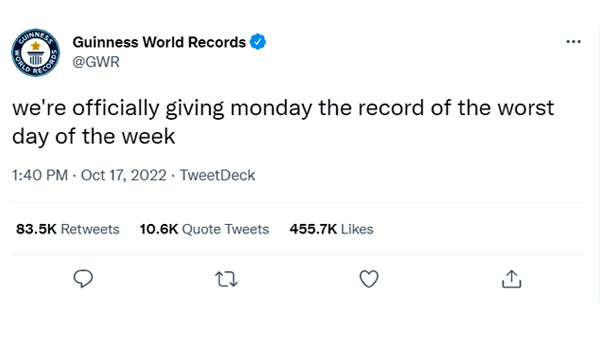 Monday Is The Worst Day Of The Week, Guinness World Records Declares ...