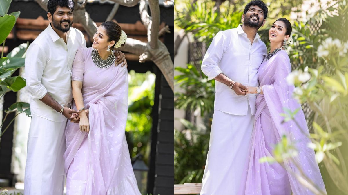 Nayanthara Poses With Husband Vignesh Shivan In Chic Saree, Check Her ...